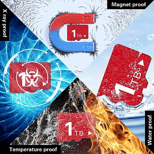 Memory Card 1TB, Flash Memory Card with Adapter Up to 60MB/s, UHS-I, A1, U3, Class10, V30, High Speed Mini TF Card