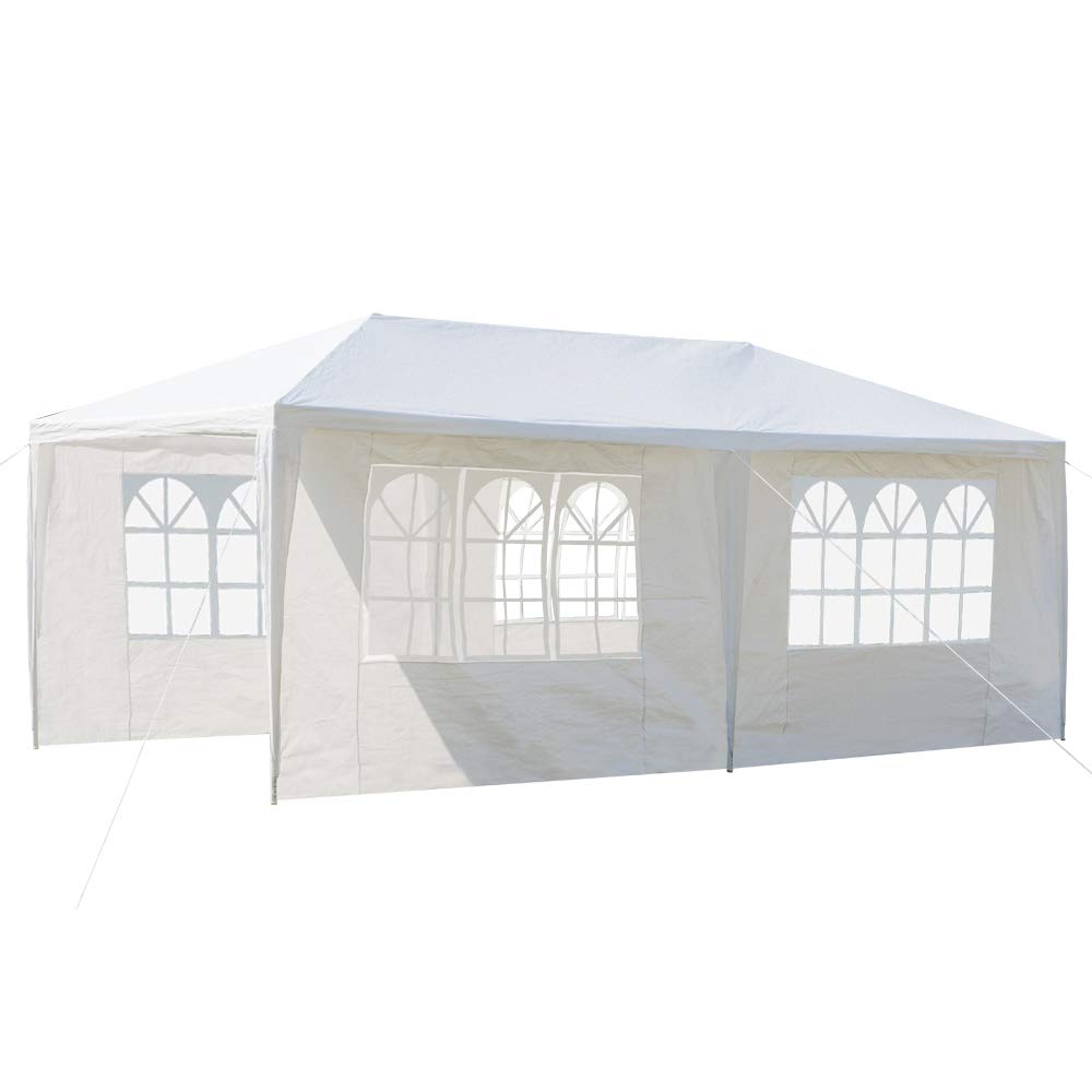 Lovinland 3 x 6m Four Sides Waterproof Tent with Spiral Tubes White