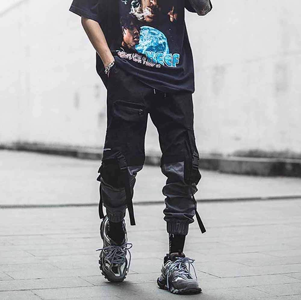 MFCT Streetwear Techwear Pants for Men (US, Alpha, XX-Large, Regular, Regular) Black
