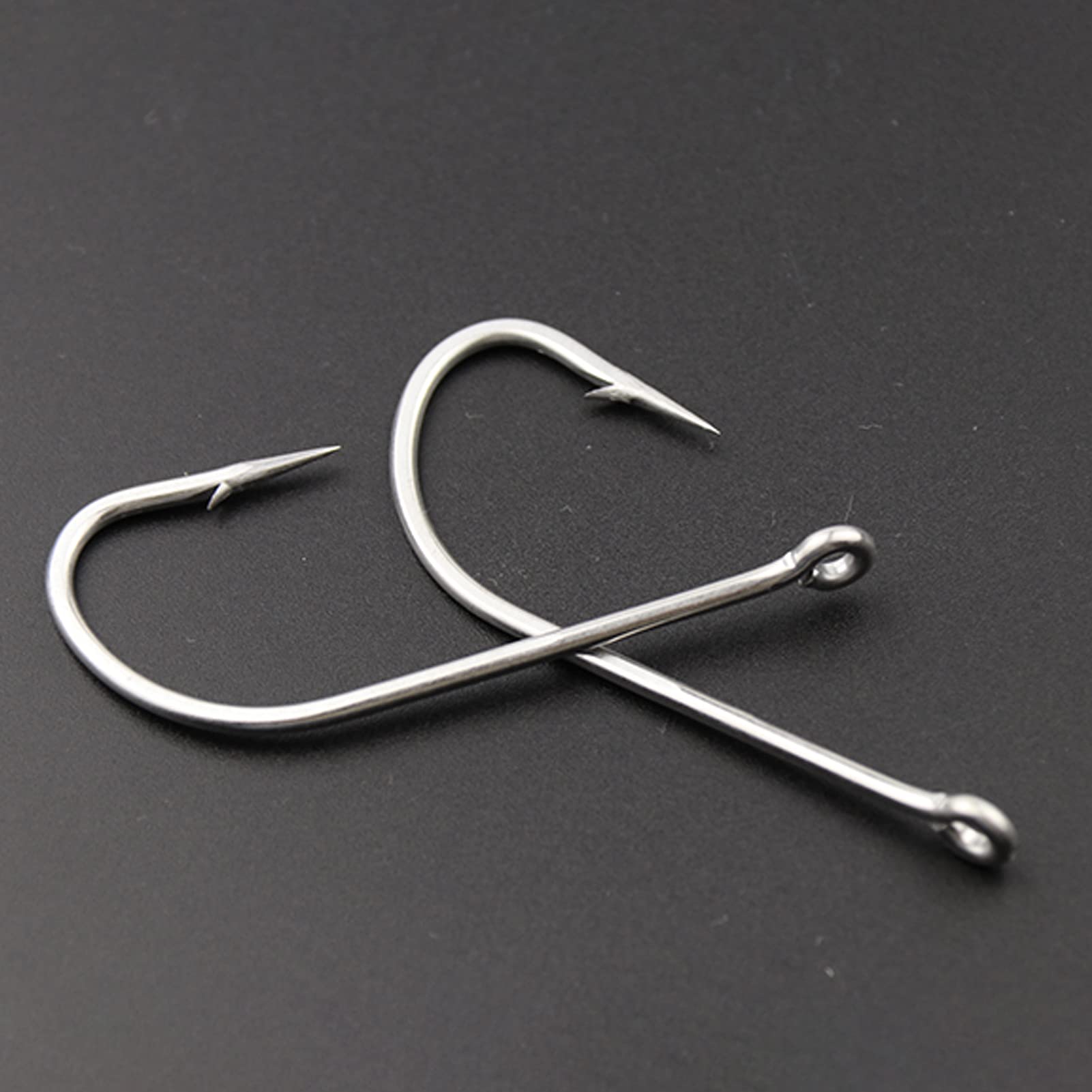 mogen886 200Pcs Carbon Steel Fish Hook Sharp Single Fishing Hooks Bait Fishhook Tackle Tool for Fishing Outdoor 4