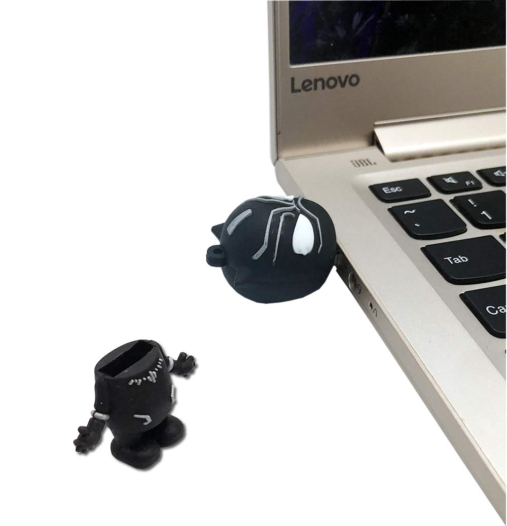 Lingtoolator velty Black Panther Shape Design 64GB USB 3.0 Flash Drive Cute Memory Stick Stitch Thumb Drive Data Storage Pendrive Cartoon Jump Drive Gift