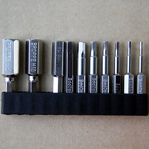 Toolcool 10pcs 12 Holes Hex Shank Screwdriver Bit Holder Plastic Screwdriver Head Storage Case