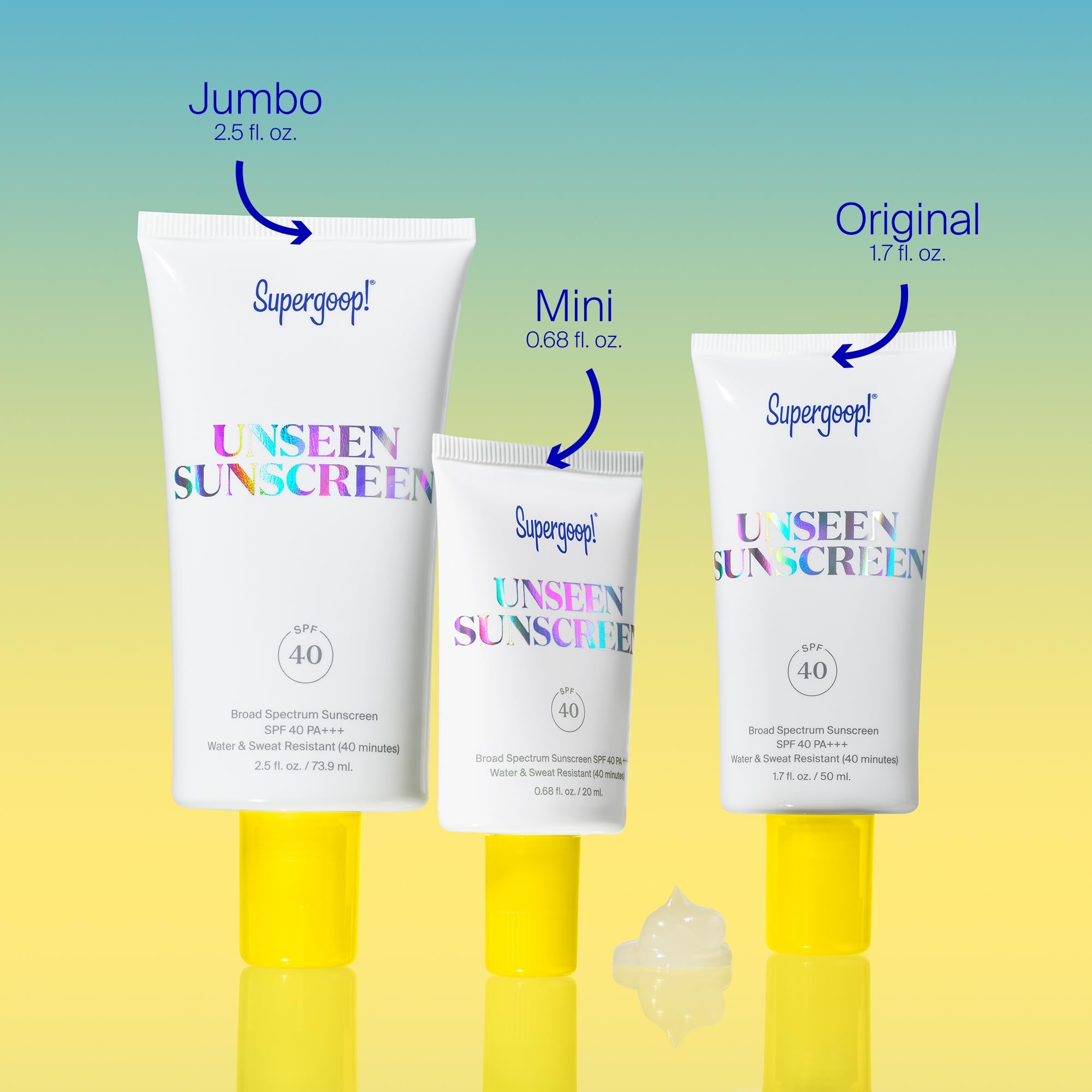 Supergoop! Unseen Sunscreen - SPF 40-1.7 fl oz - Pack of 2 - Invisible, Broad Spectrum Face Sunscreen - Weightless, Scentless, and Oil Free - For All Skin Types and Skin Tones