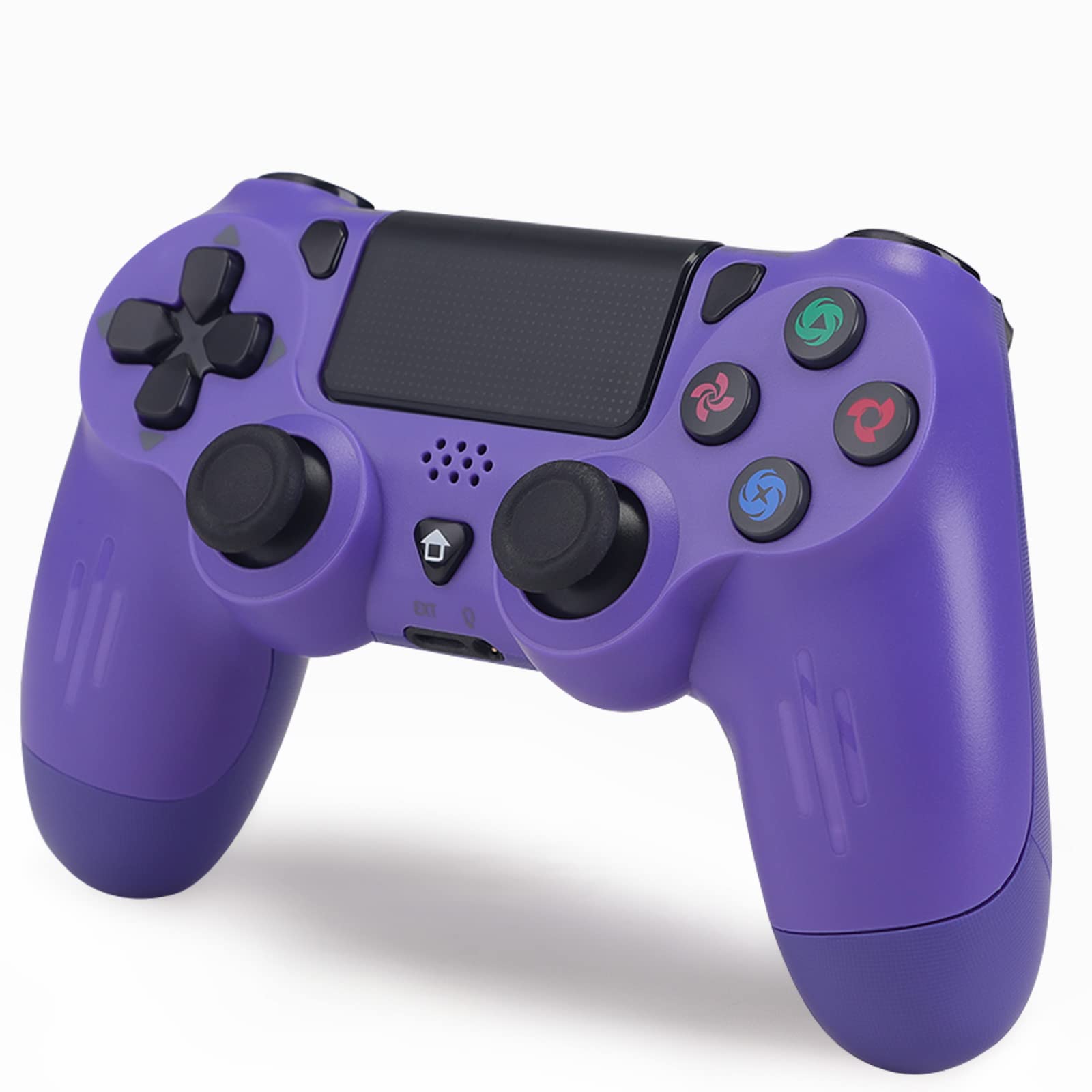 Roonboit Wireless Controller for PS-4 with Six-axis Dual Vibration for PS-4/Pro/Slim Console Joystick(Purple)