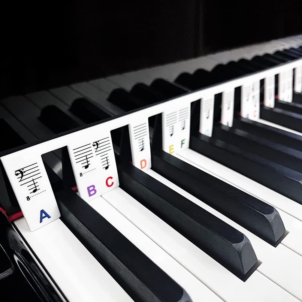 Premium Piano Keyboard Stickers - Colorful, Durable, and Easy-to-Use Learning Aid for Beginners (Colorful)