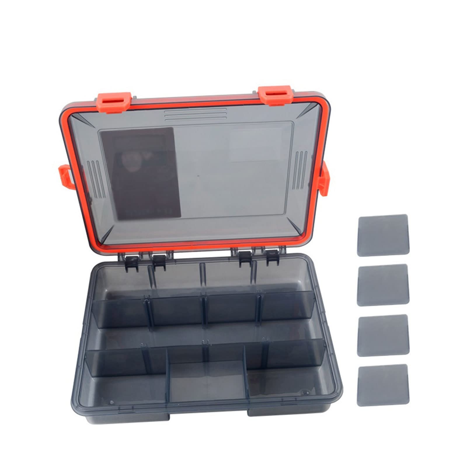 RORUN Portable Tool Box Frosted Fishing Tackle Box Multi Compartments Fishing Accessories Baits Lure Fishhook Storage Case Organizer