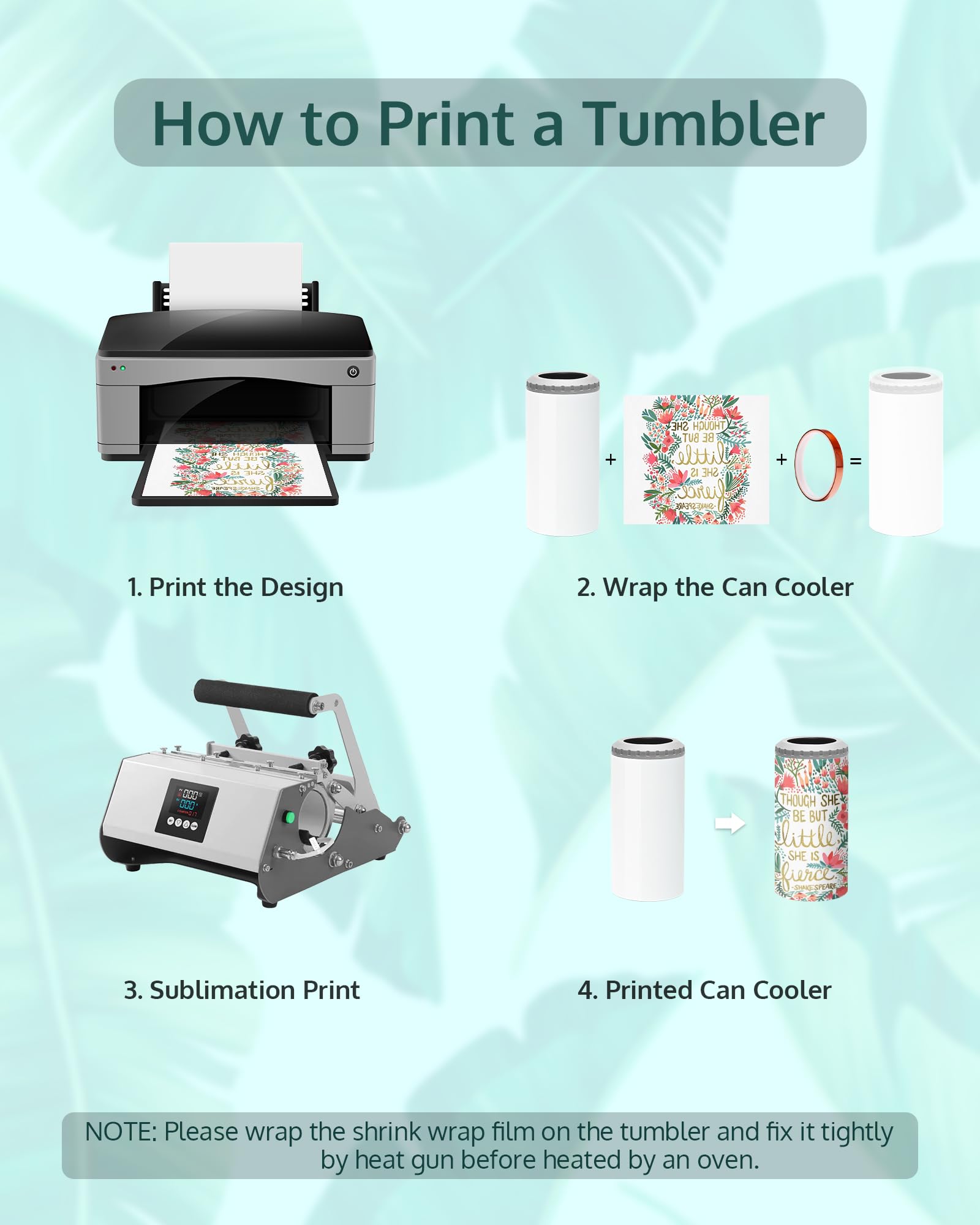 OFFNOVA 16oz Sublimation Can Cooler, 4-in-1 Sublimation Blanks Can Insulated White Stainless Steel Skinny Sublimation Tumbler, Beer Can Cooler