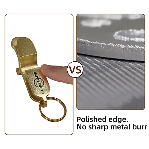 Shotgun Metal Opener, Sturdy Keychain Tool in Gold, Beer Can Opener Bottle Opener, 4 in 1 Tool For Party (Happy Youth)
