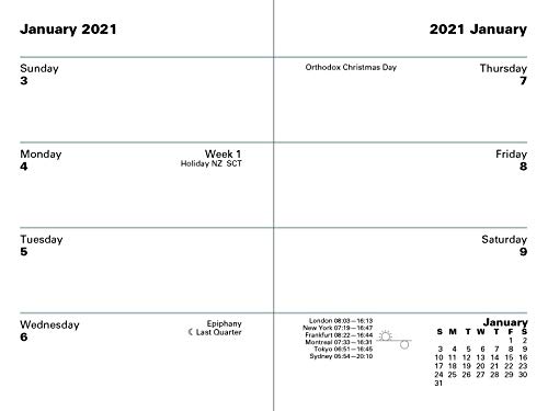 Letts Classic Mini Pocket Week to View Sunday Start 2021 Diary - Black