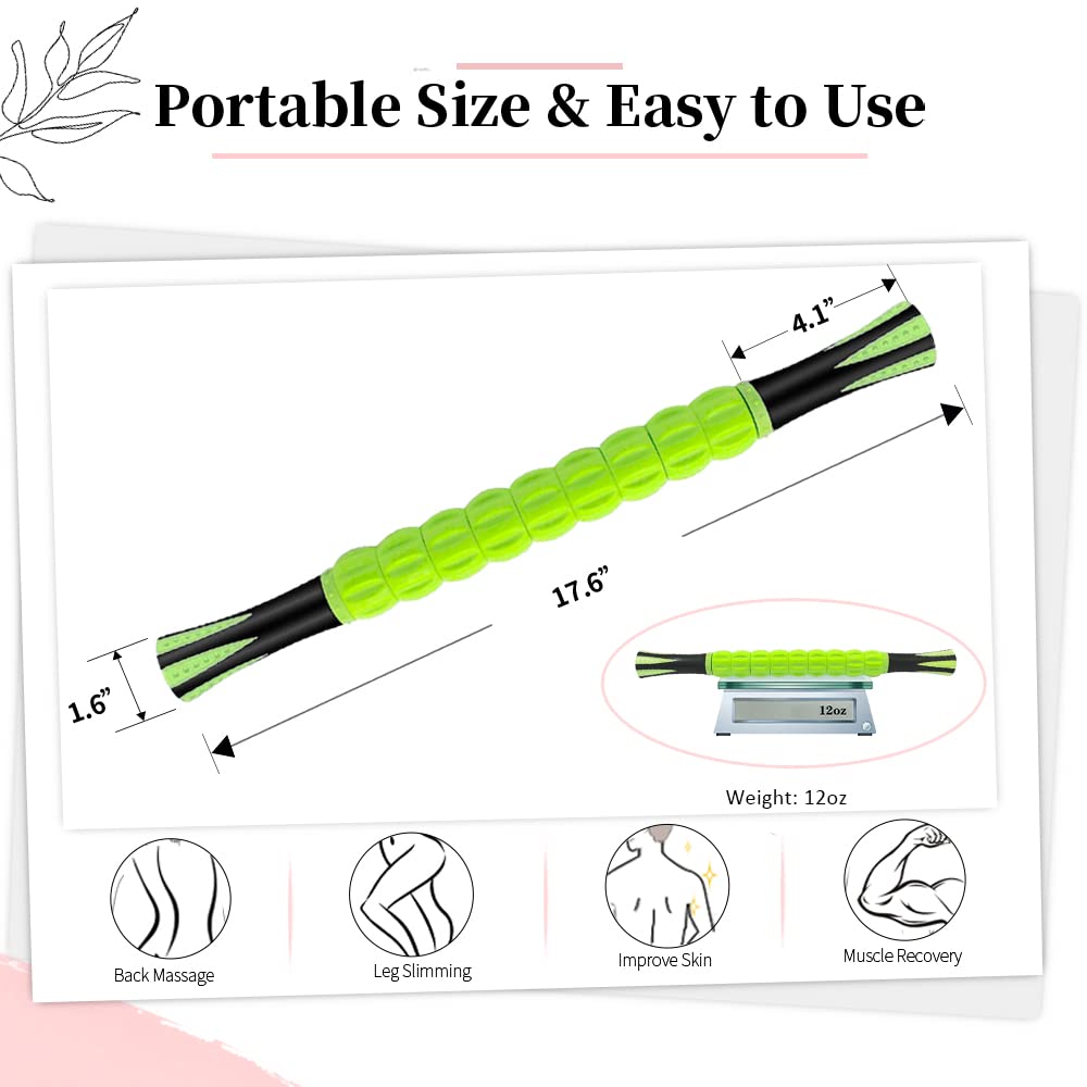 Muscle Roller, Muscle Roller Stick Lipo Roller Lymphatic Massager Muscle Roller for Legs Massager Roller for Muscles Deep Tissue, Lymphatic Drainage, Lipo Massager After Surgery Roller