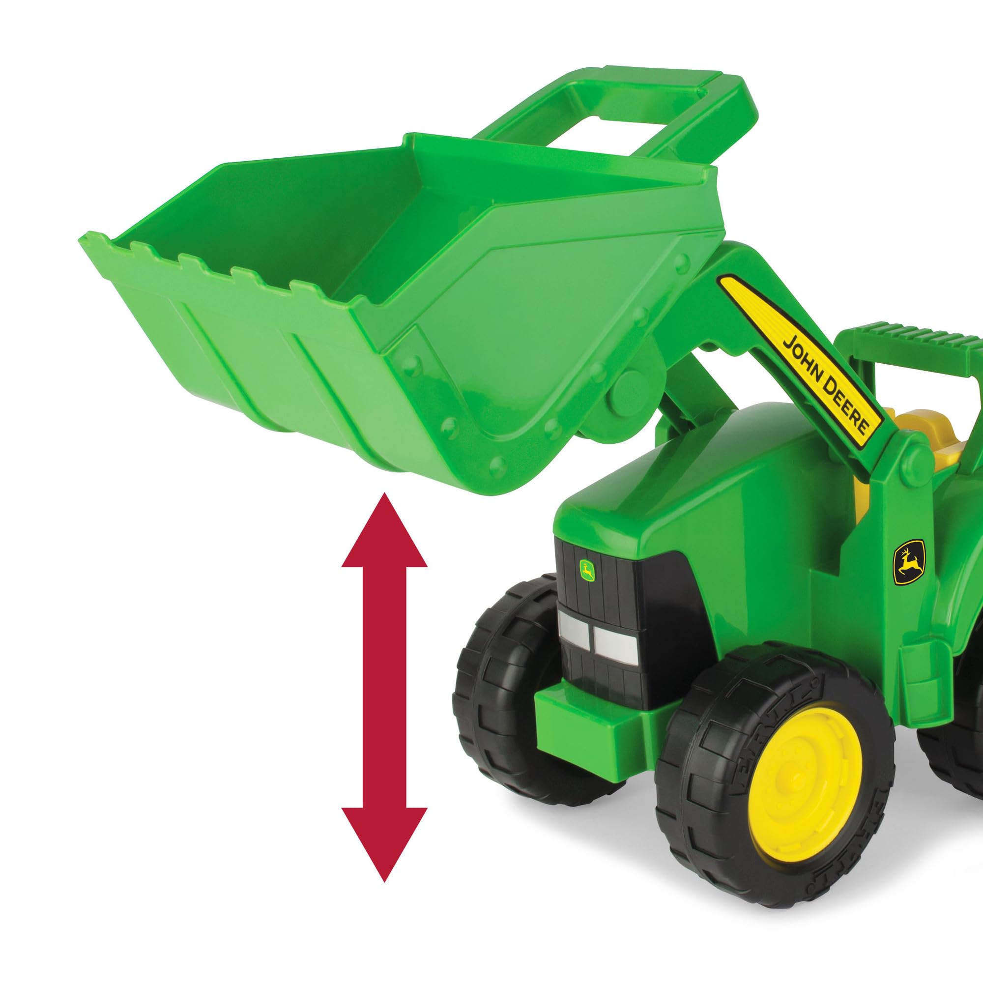 John Deere Big Scoop Tractor Toy with Loader - Officially Licensed John Deere Tractor Toys - Toddler Sand Toys Ages 3 Years and Up - 15 Inch