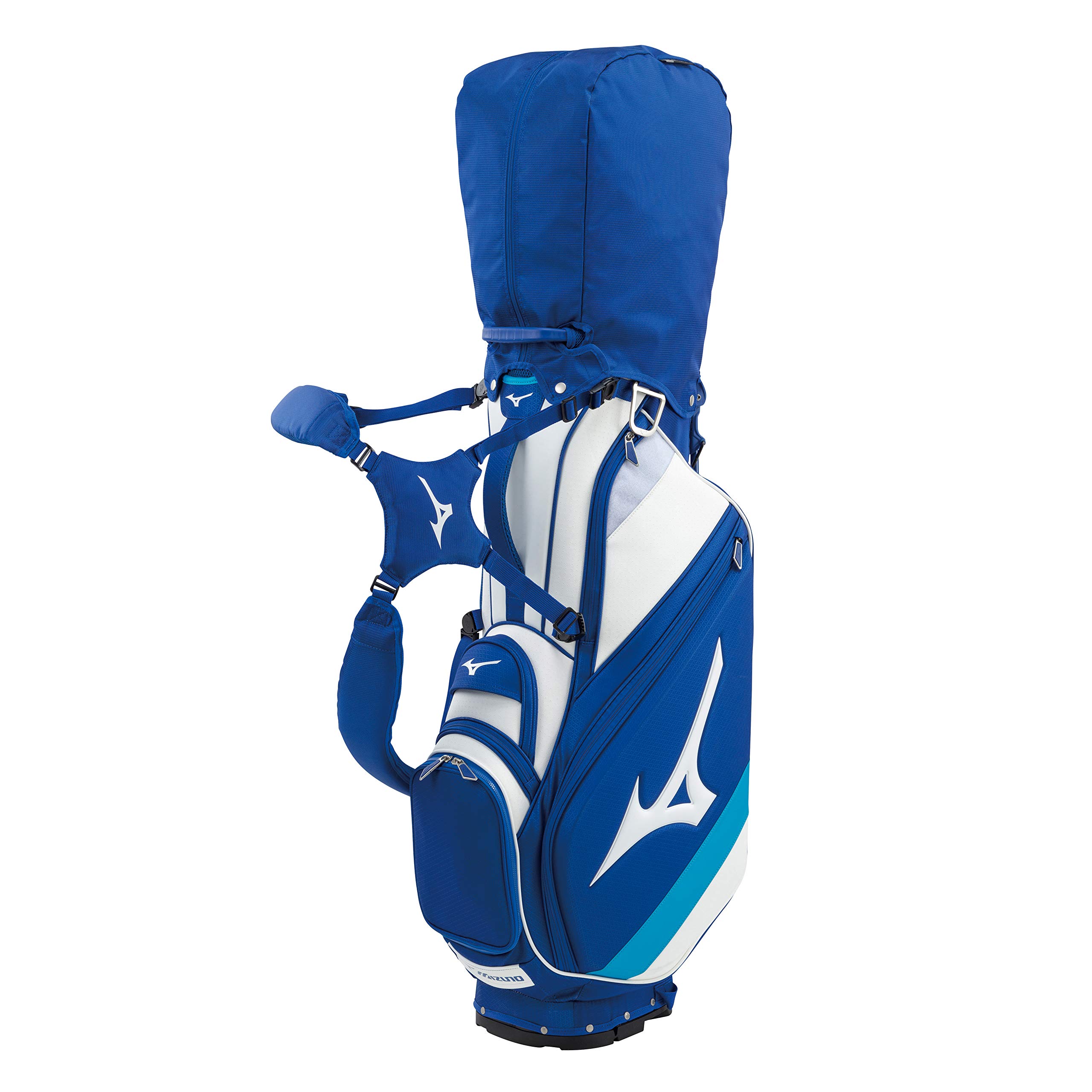 Mizuno 2021 Tour 14-Way Stand Bag, Black-Charcoal