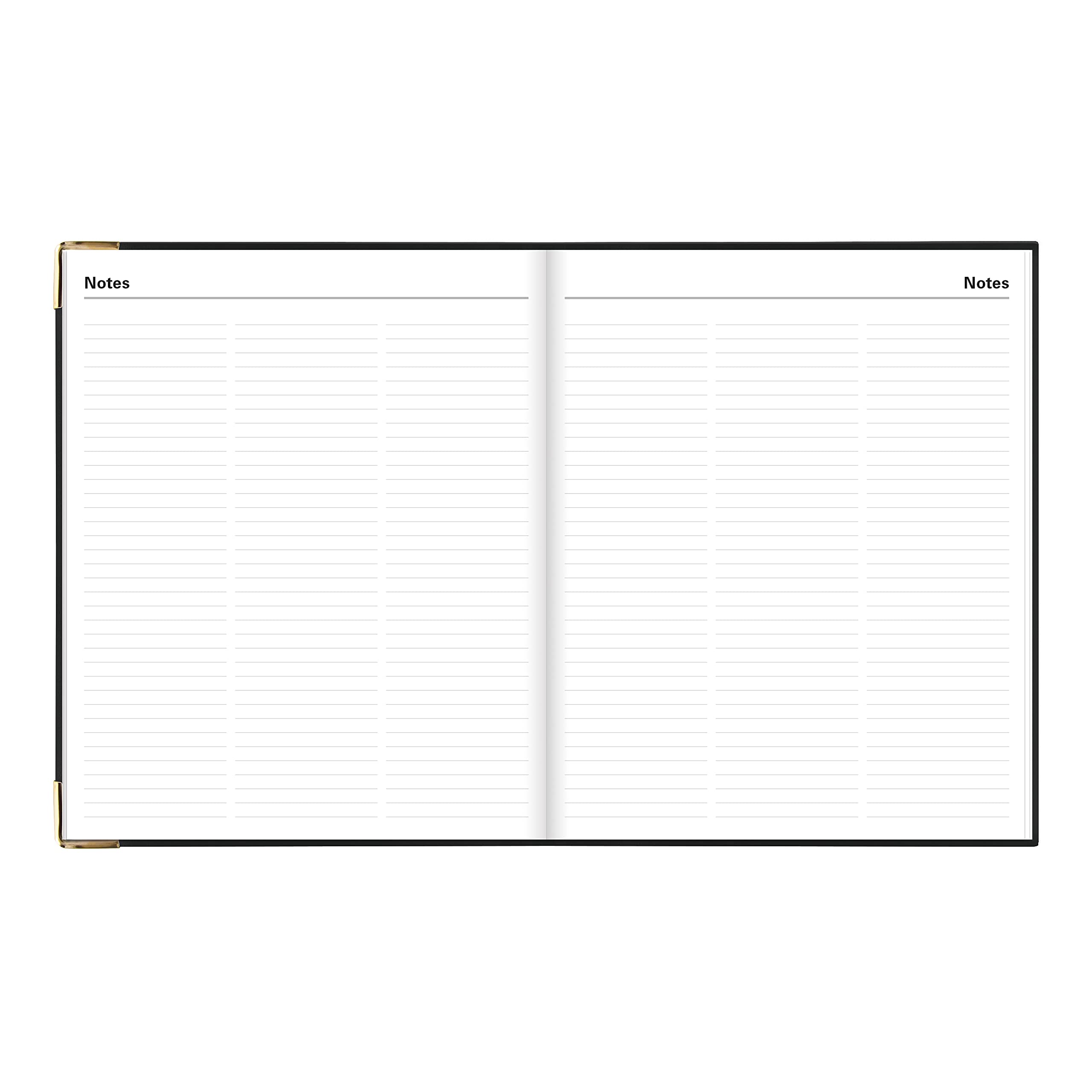 Letts of London Roma Weekly Planner, 12 Months, January to December, 2024, Italian Leather, Quarto Size, 10.25" x 8.25", Black (C33YIBK-24)