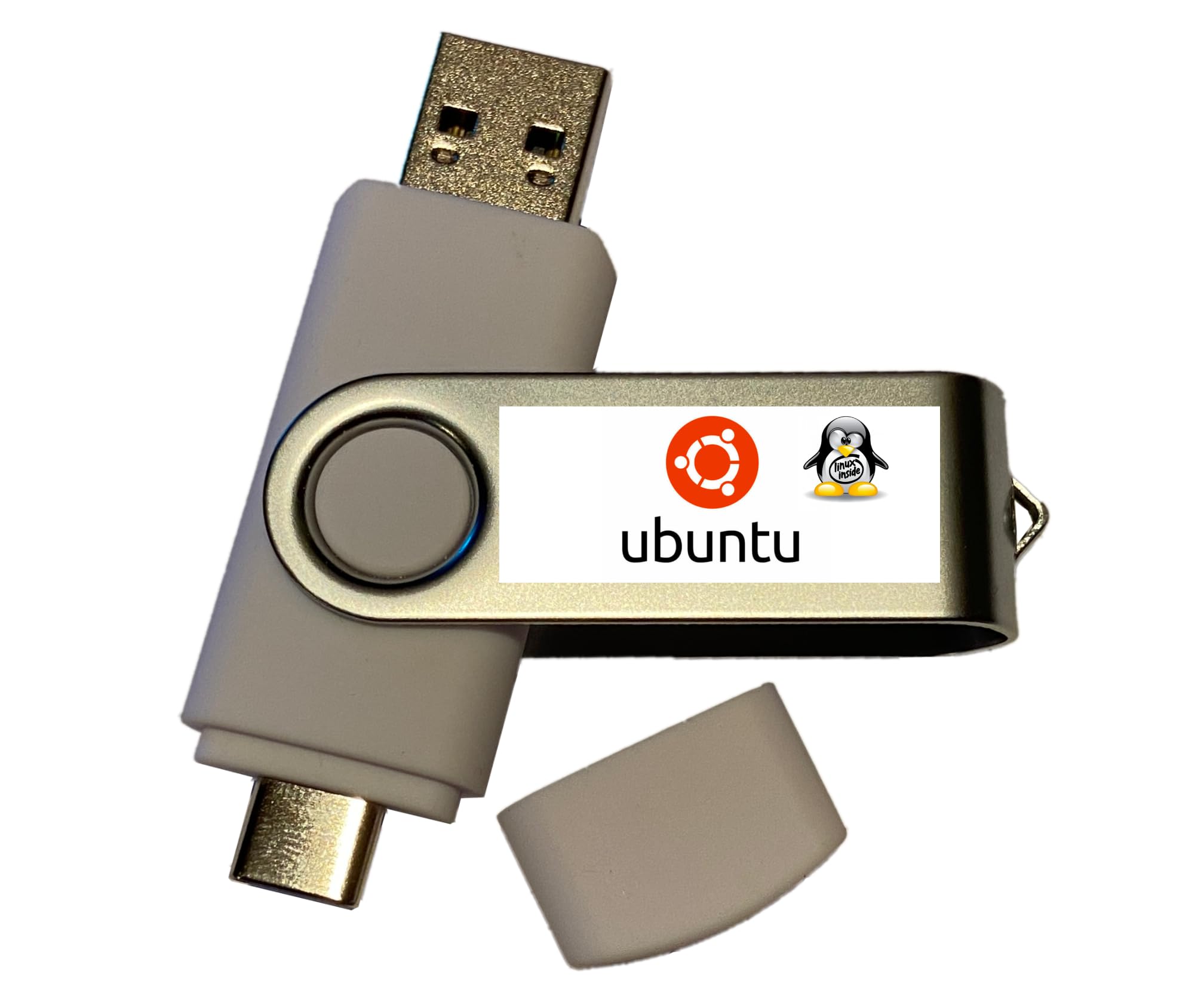 Linux Ubuntu Lunar Lobster 23.04 Desktop and Server Editions - Multiboot Live System Install Bootable Boot USB Flash Thumb Drive USB-C Compatible