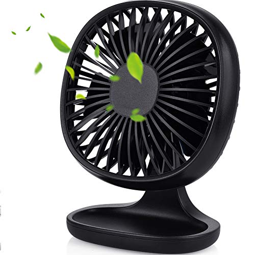 Kakuru USB Desk Fan Strong Wind Cooling Fan with Adjustable Head, Quiet Portable Fan for Desktop Office Table, 3 Speeds, Mini Size Table Fan Computer Fan for Home Outdoor Travel