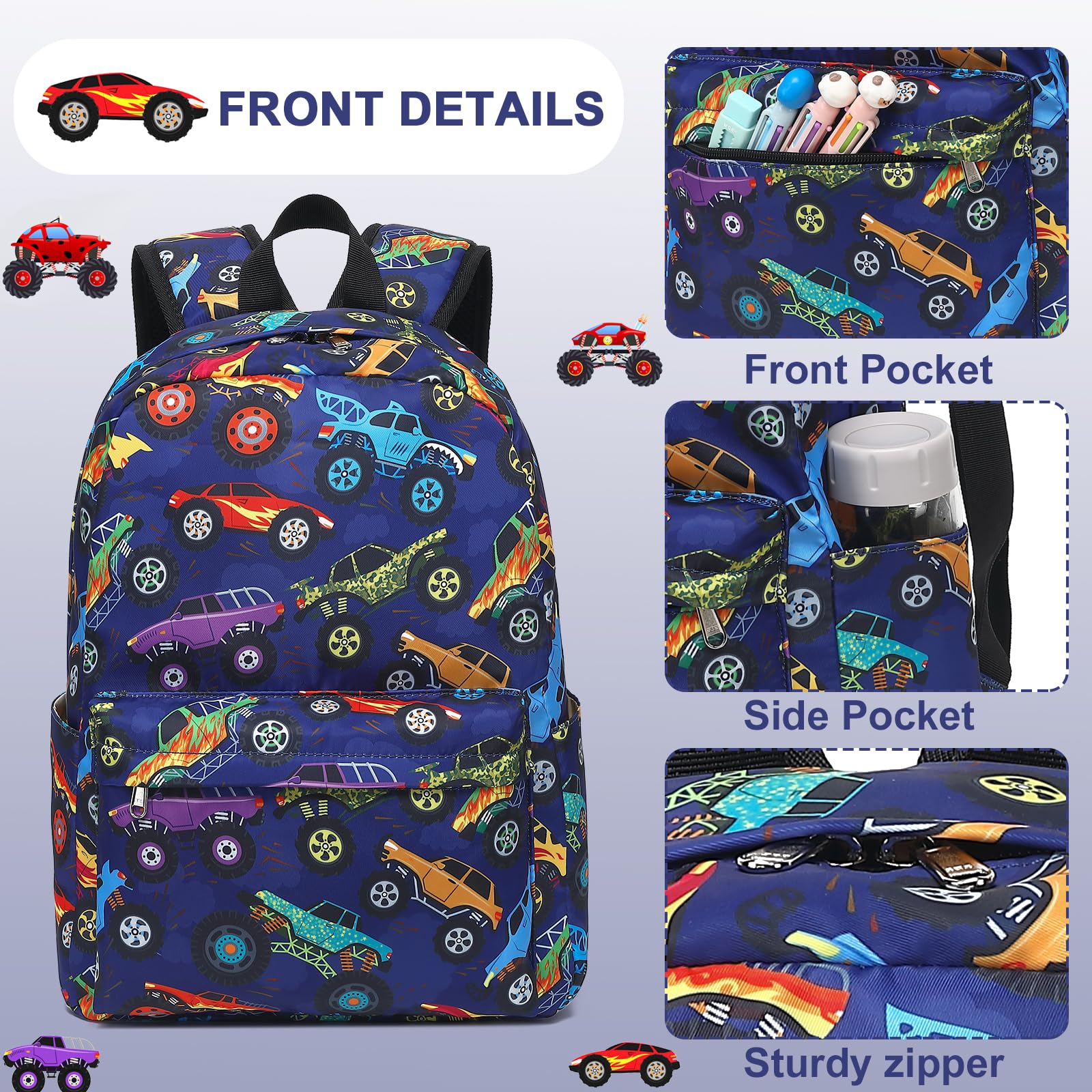 LEDAOU Kids School Backpack with Lunch Box for Boy Kindergarten BookBag School Bag Preschool Kindergarten Toddler Backpack (Rabbit Butterfly)