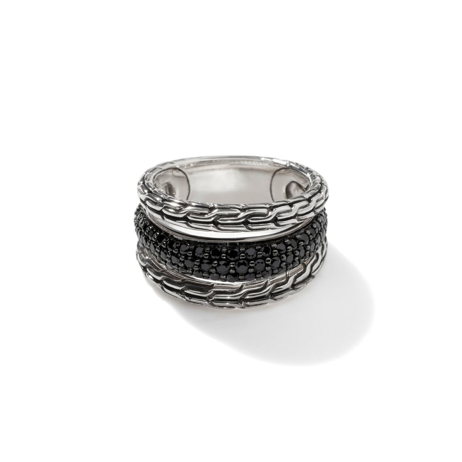 John Hardy WOMEN's Classic Chain Silver Ring with Blue Sapphire, Size 8