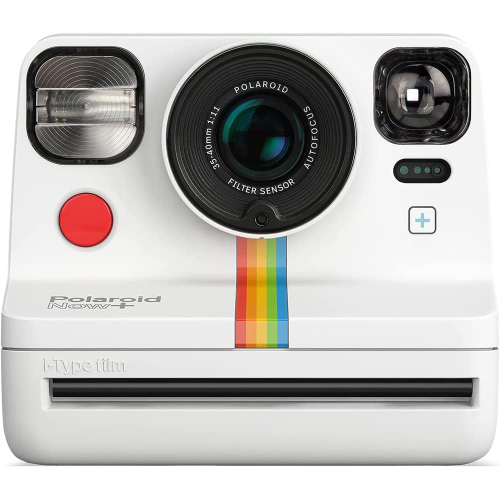 Polaroid Originals PRD9062 NOW+ Instant Camera, White with Lens Filter Set Bundle with Deco Photo Camera Bag