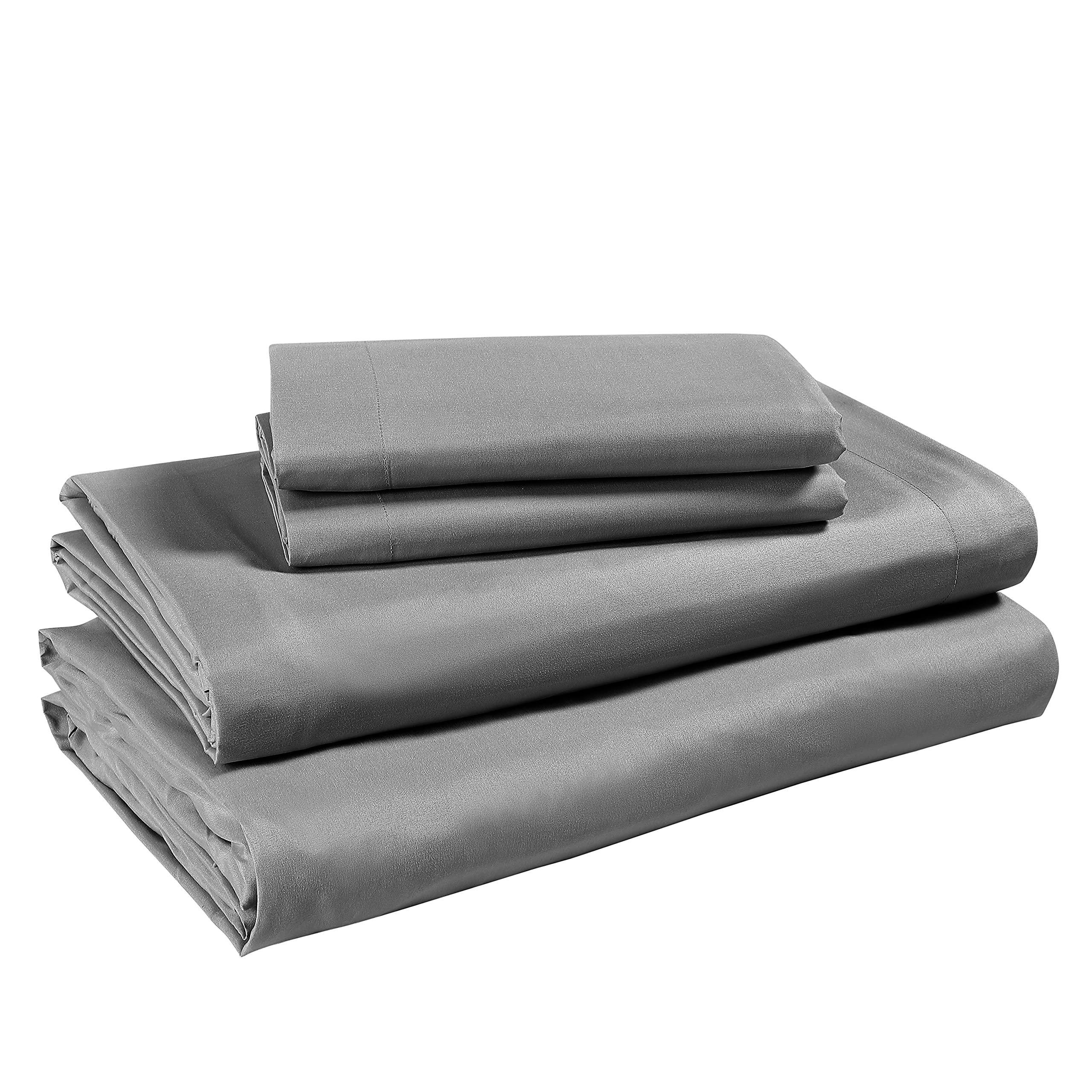 Mary Hatch Queen Sheet Sets Soft Dark Gray 1800 Thread Count Bed Set Comfortable Microfiber Sheet Set 4 Piece Fitted Sheet Flat Sheet Pillowcases Easy Fit Deep Pocket