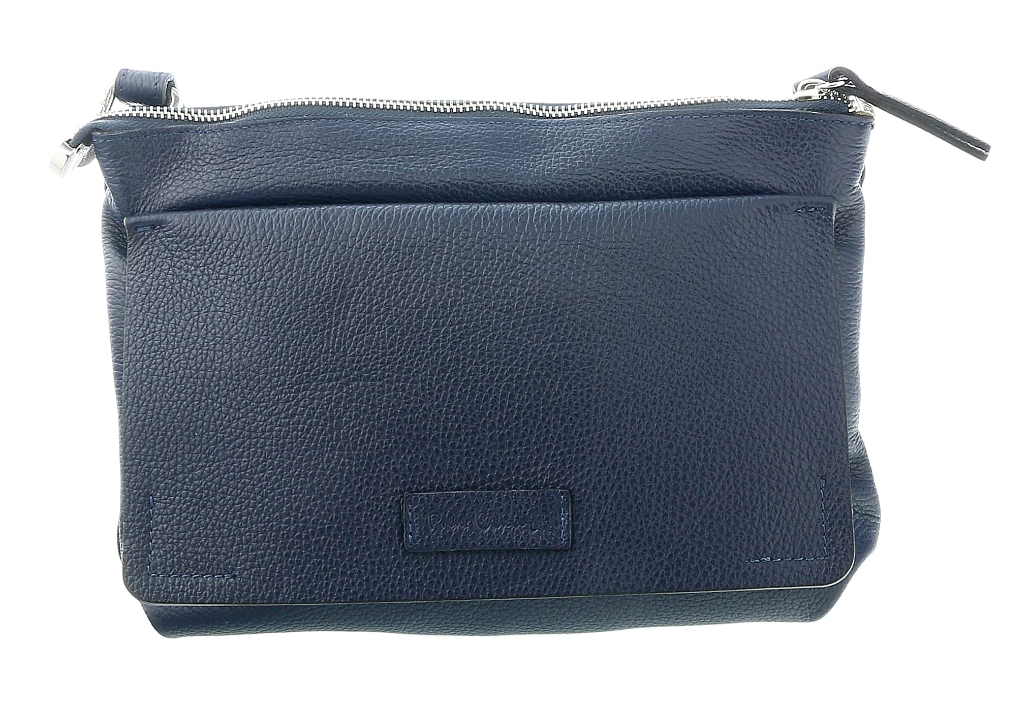 Pierre Cardin Navy Blue Leather Medium Suede Shoulder Bag for womens