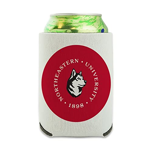 Northeastern University Primary Logo Can Cooler - Drink Sleeve Hugger Collapsible Insulator - Beverage Insulated Holder