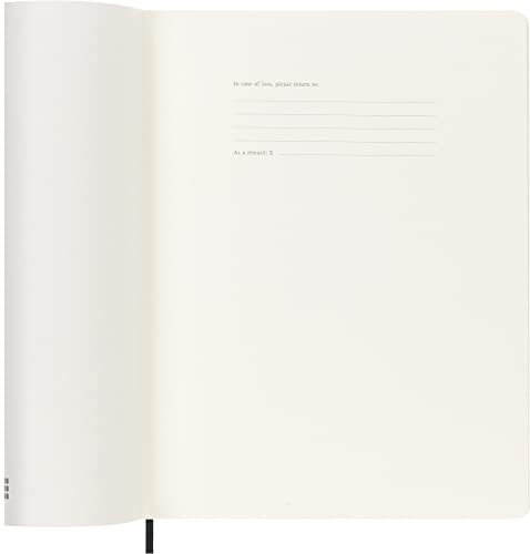 Moleskine 2023 Weekly Notebook Planner, 12M, Extra Large, Black, Soft Cover (7.5 x 10)