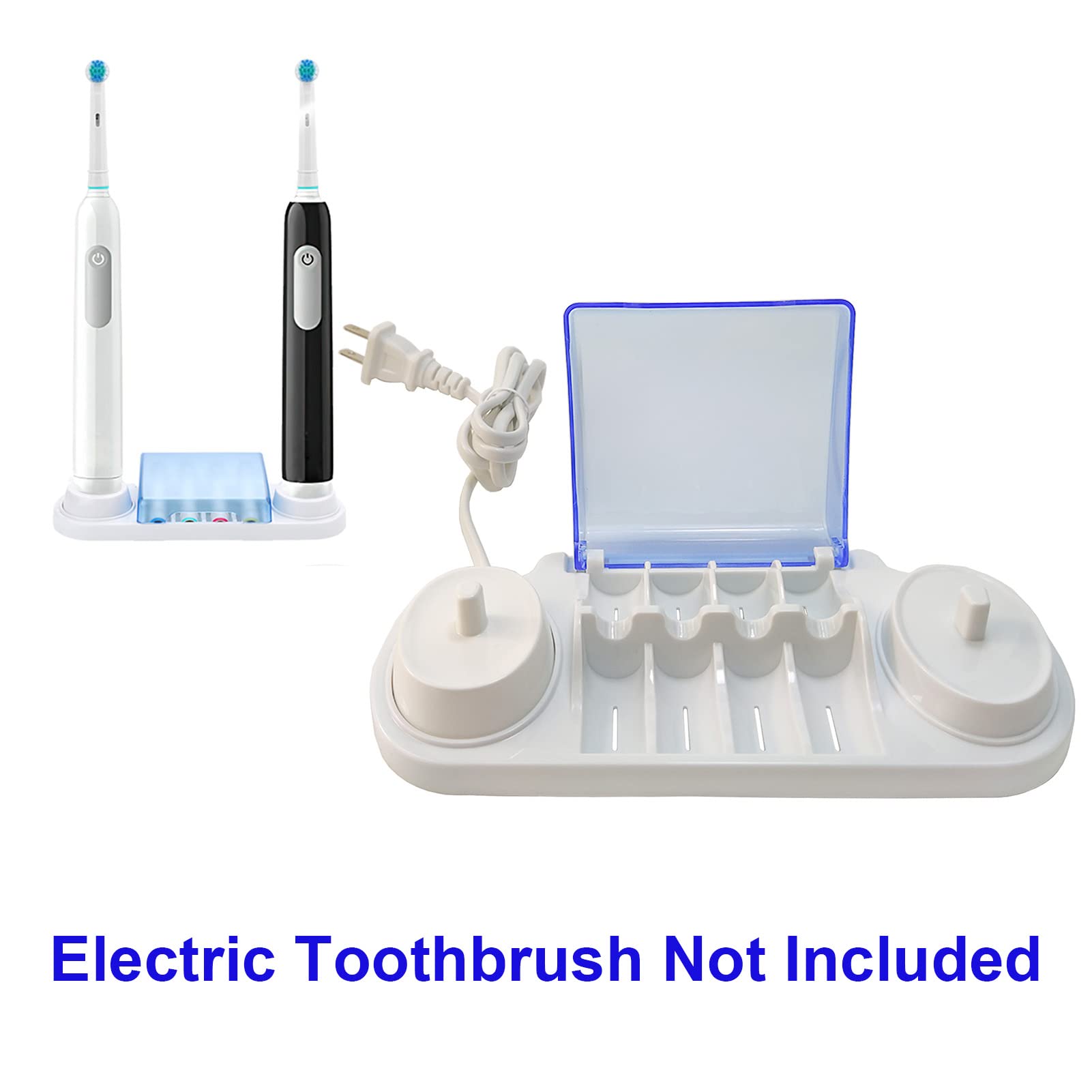 Replacement Charger Base for 3757 Electric Toothbrushes, Inductive Charger Fits Genuine Pro, Electric Toothbrush Stand Holder Heads Organizers with Charger Holder