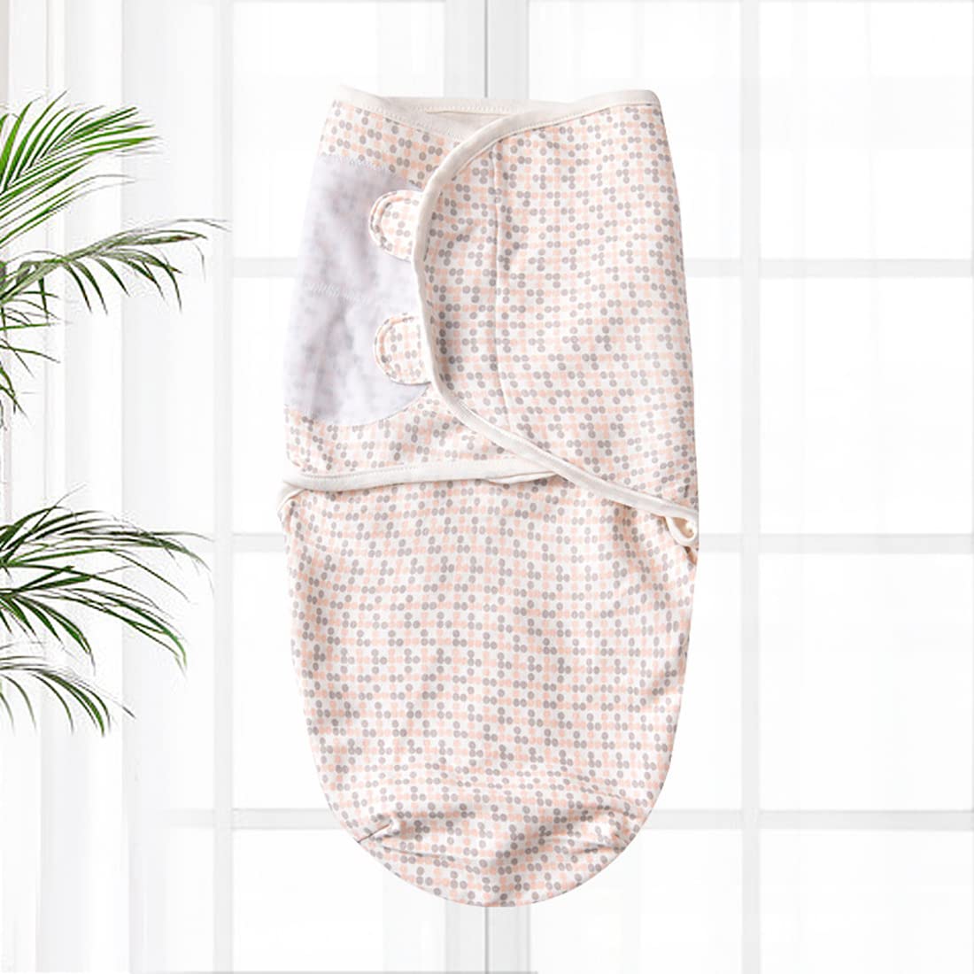 Swaddle Blanket, Adjustable Infant Baby Wrap, Soft Cotton Swaddle Blanket Adjustable Infant Baby Wrap Set 3 Pack (Pink Flroal, 0-3 Months)