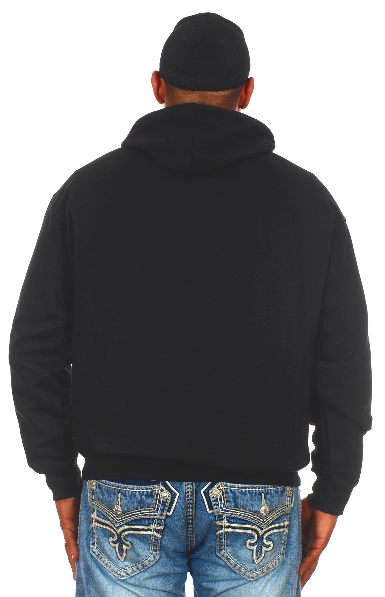 JH DESIGN GROUP Men's Shelby Cobra Snake Pullover Hoodie Black Sweatshirt (X-Large, GEN4-black)