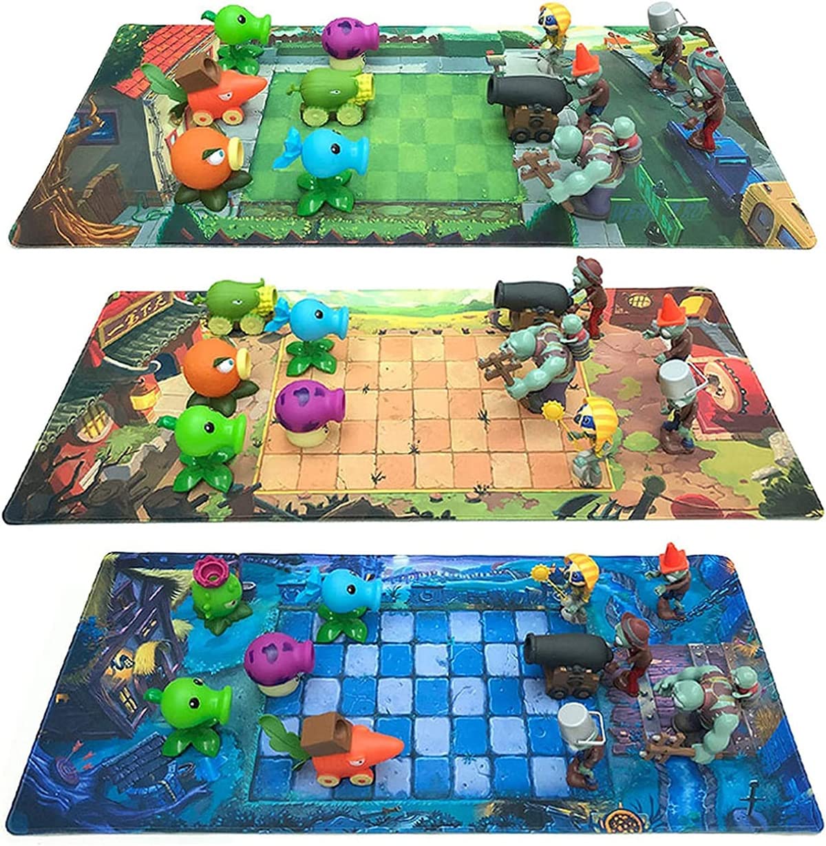 Plant Toy and Zombie Toy,Action Figures,Plant Shooting Zombie Toy,The Battle Between Plants and Zombies,Storage Box,Combat Map,Children's Toy