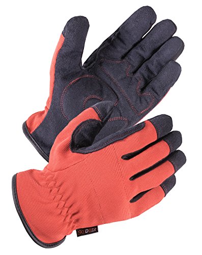 SKYDEER 3-Pairs Pack Durable Leather Work Gloves for Gardening and General Work (SD8810/L)
