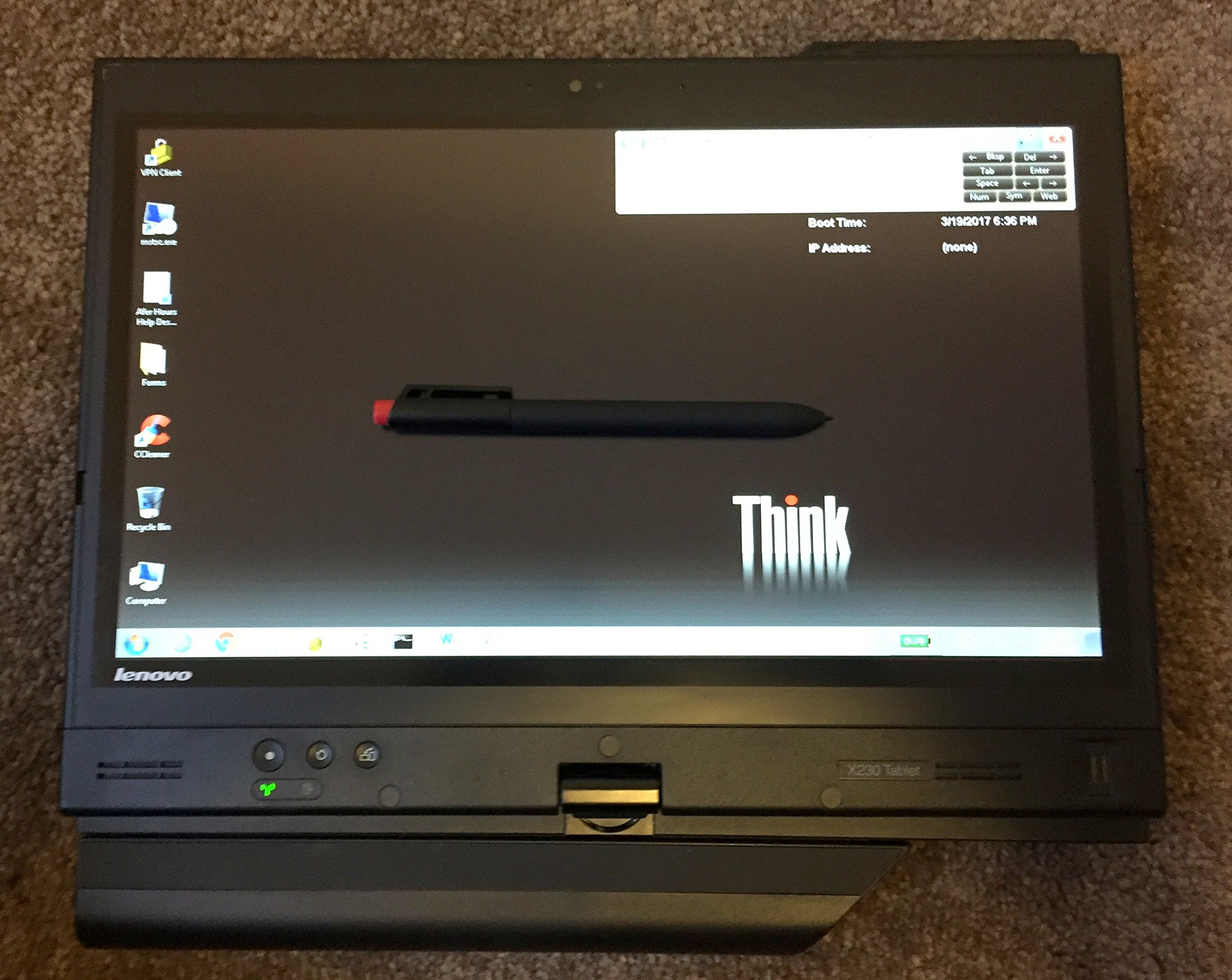 Lenovo ThinkPad X230 Tablet 343522U 13-Inch LED HD PC (2.6GHz, Intel Core i5-3320M, 4GB DDR3, 500GB HDD Windows 7 Professional)