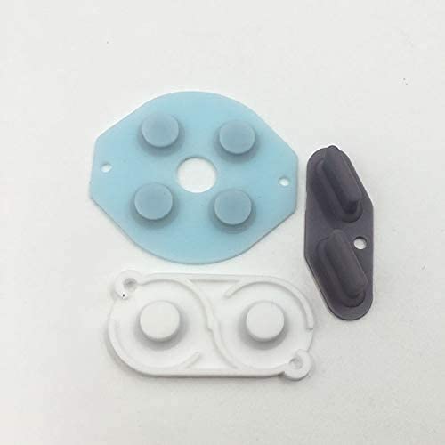 Plastic Buttons A B Button Mod & Silicone Conductive Rubber Pads for Nintendo Game Boy GB DMG-01 (B)