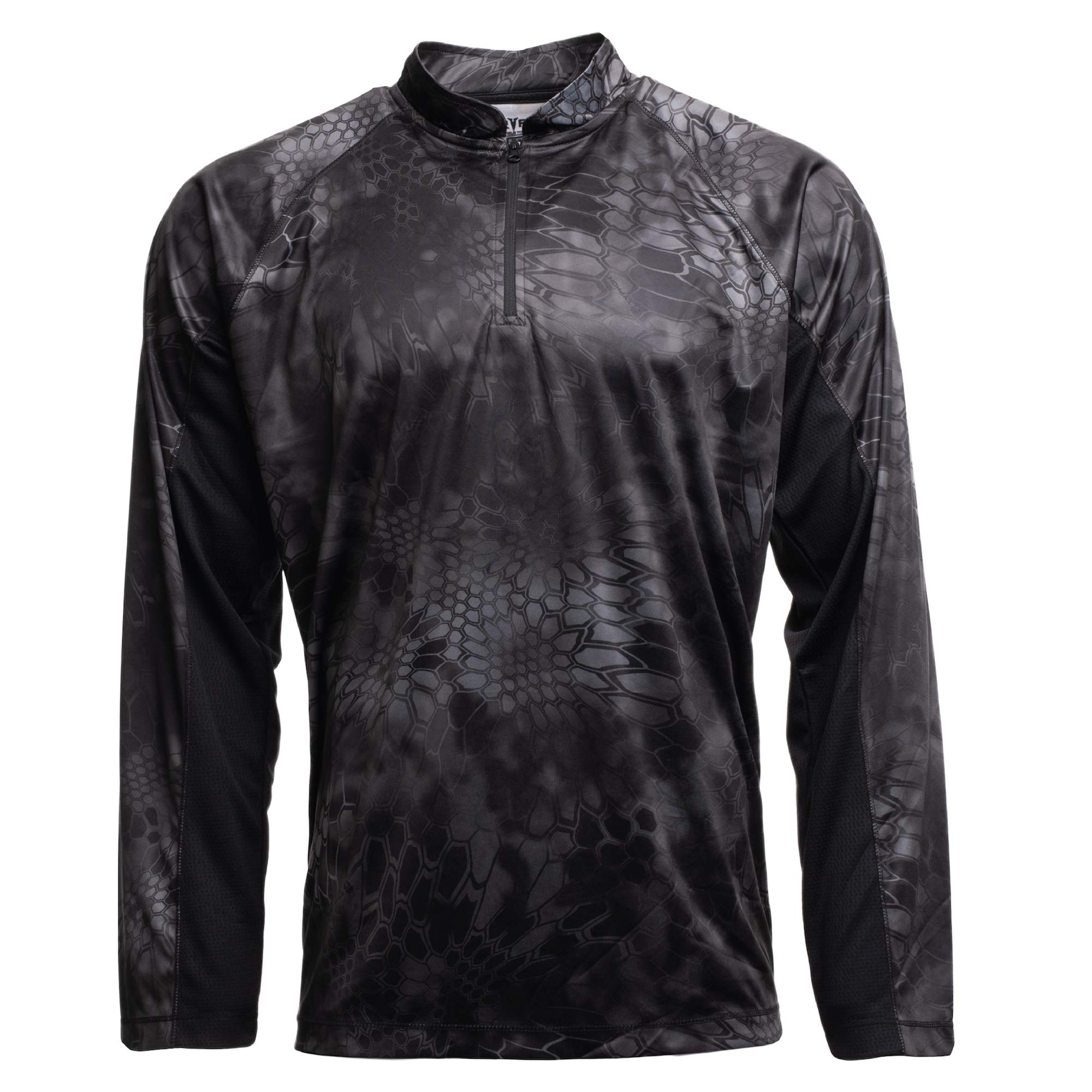 Kryptek Men's Standard Zephyr 1/2 Zip, Neptune/Black, L