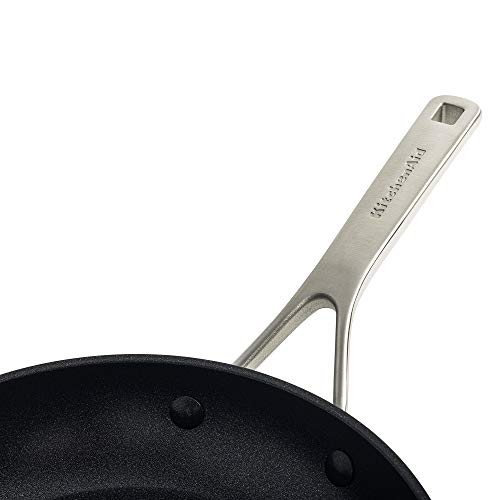 KitchenAid Forged Hardened Hard Anodized PFAS-Free Ceramic Non-Stick, 24 cm Frying Pan, Induction, Oven Safe,Black