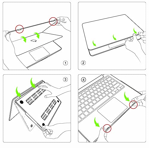 KSK KAISHEK Compatible with Macbook Air 13 inch Case 2018-2021 Release Retina Display Model A2337 M1 A2179 A1932, Plastic Hard Protective Shell & Black Keyboard Cover, left and right brain