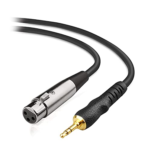 NUOSIYA XLR to 3.5mm Microphone Cable, XLR Female to 1/8 Inch Mic Cable Microphone Cord Gold-Plated, XLR to 1/8 Cable 6.5Ft