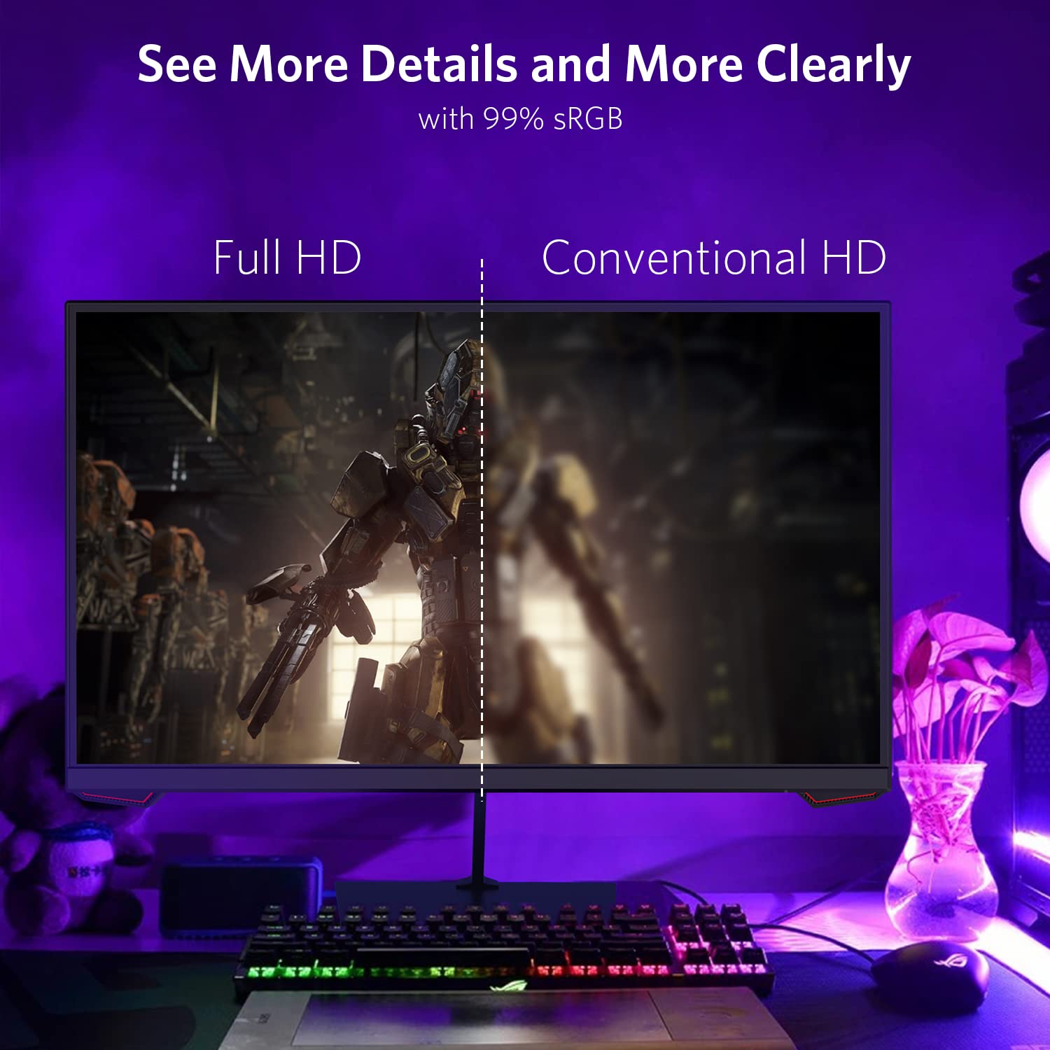 TEWELL 24in Gaming Monitor, with 165Hz Refresh Rate, 1920 * 1080P Full HD, Adaptive Sync, MPRT 1ms, HDMI and DP Inputs (DP Cable Included)