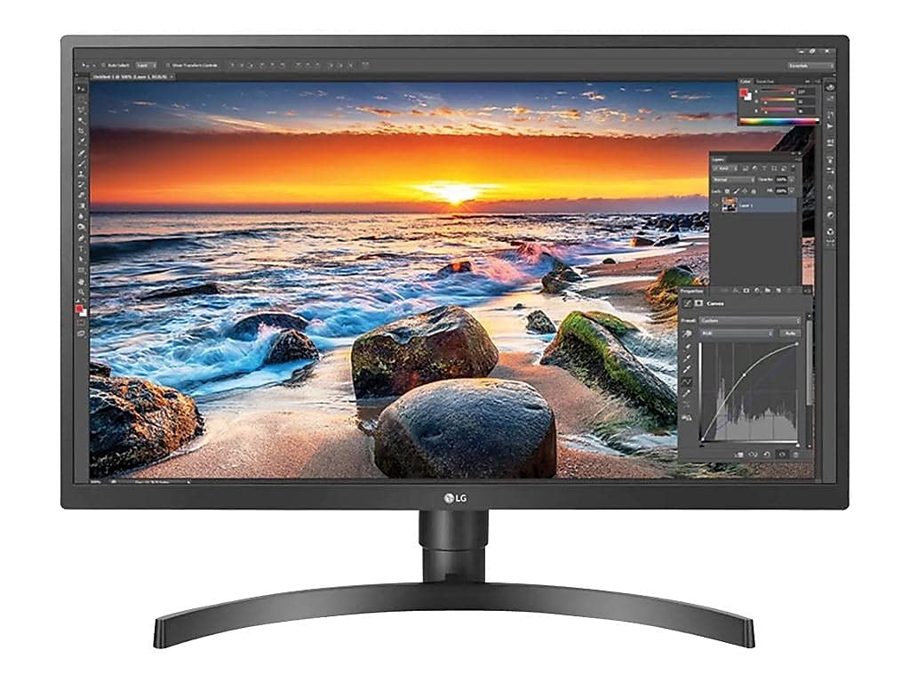 LG 27” 27BL55U-B IPS HDR UHD 4K Monitor (3840 x 2160) with Radeon FreeSync™ Technology, Game Mode, On Screen Controls, Ergonomic Stand & HDCP 2.2 Compatible,Black