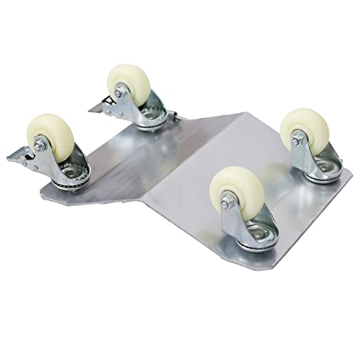W.Sealet Car Dolly Set of 4, Heavy Duty Dolly 6000lbs Capacity 4 Tire Car Wheel Dolly, Gray