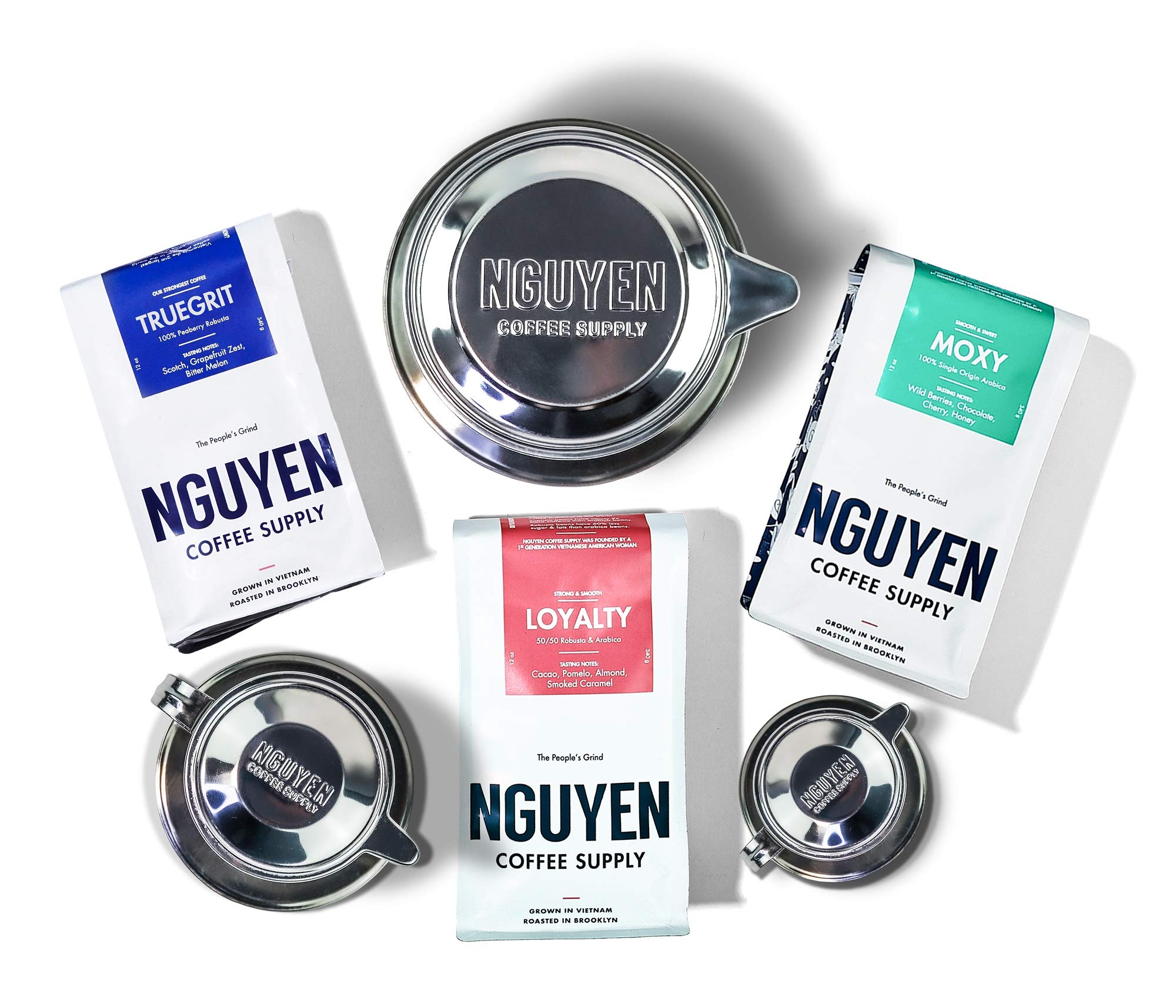 Nguyen Coffee Supply - Original Phin Filter: Stainless Steel 12oz Chamber 4.375 inch plate Diameter, Perfect Cup of Phin Drip Coffee in 7 minutes [12 oz]