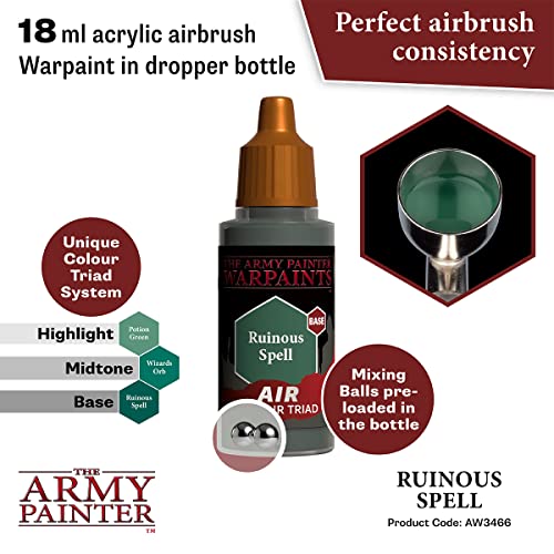 The Army Painter Warpaints Air Ruinous Spell - Non-Toxic Water Based Airbrush paint – acrylic paint and primer for Tabletop Roleplaying, Boardgames, and Wargames Miniature Model Painting