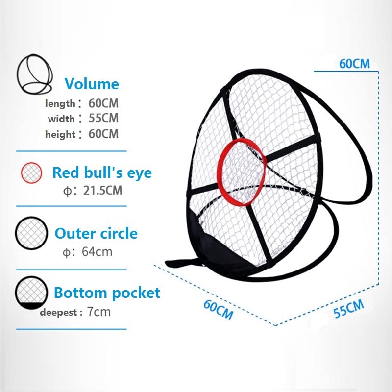 Pop-up Golf Chipping Net,Swinging Rod Hitting Target,Pole Cutting Training Equipment for Outdoor Home Golf Practice