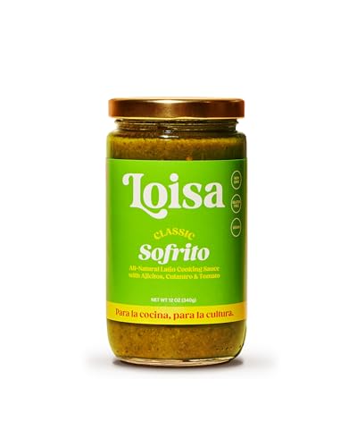Loisa Sofrito Cooking Sauce, Non-GMO, No-MSG, No Preservatives, No Artificial Coloring, No Artificial Flavors, Vegan, Pure Latin Flavor, 12 oz, Pack of 1
