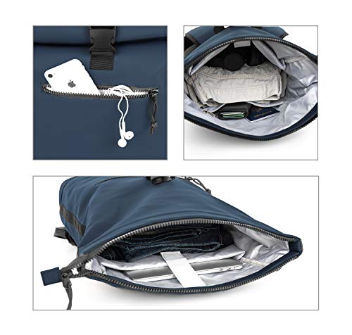 X RAY Expandable Roll Top Waterproof Trendy Backpack With Laptop Pocket, One Size, Navy