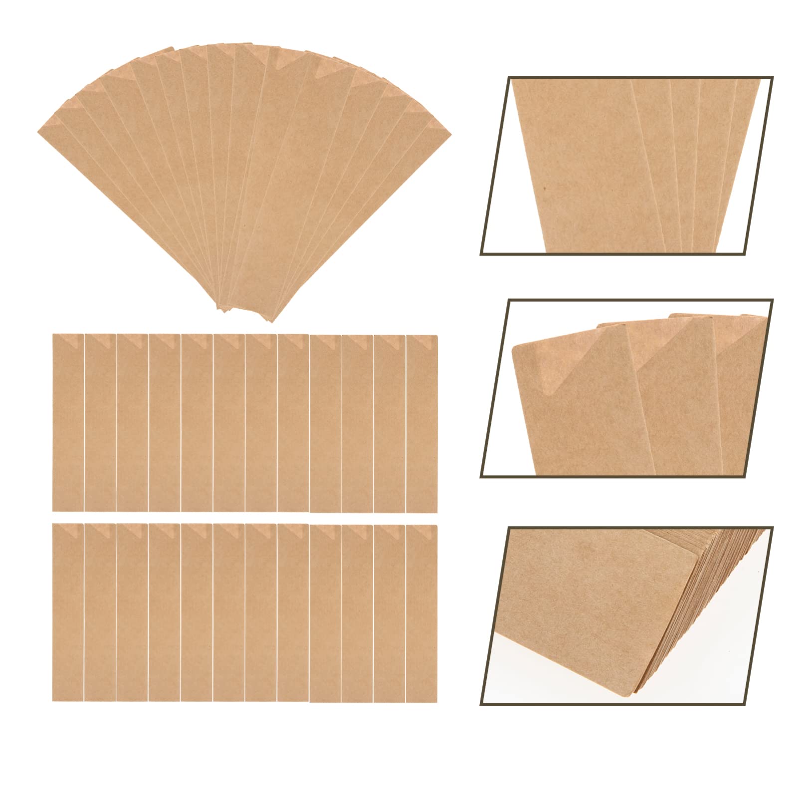 Luxshiny 600pcs Time for Pouches Portable Bag, Bags, Sleeve Disposable Sleeve, Holder Kraft Chopsticks Spoon Pocket Tableware and Restaurant Flatware Pockets Wrapping Wrapped Sleeves Paper
