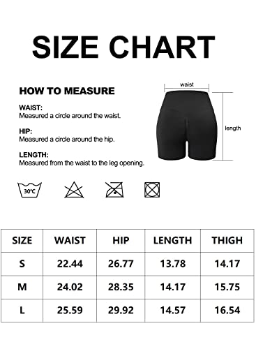 PAIZH Womens High Waisted Seamless Workout Biker Shorts Smile Contour Butt Lift Yoga Shorts Blue, L