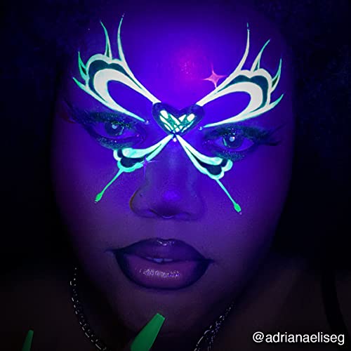Mehron Makeup Paradise Makeup AQ Face & Body Paint (1.4 oz) (Martian β Neon Green/Green UV)