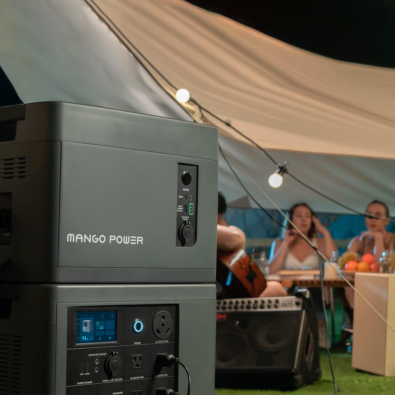 Mango Power E Home Backup & Portable Power Station, 3.5kWh Capacity & 3kW AC Output, CATL LFP Battery with 10-year Warranty, Fast Charging in 1.5 Hours, For Emergency/RV/Off-Grid, 30% IRS Tax Credit