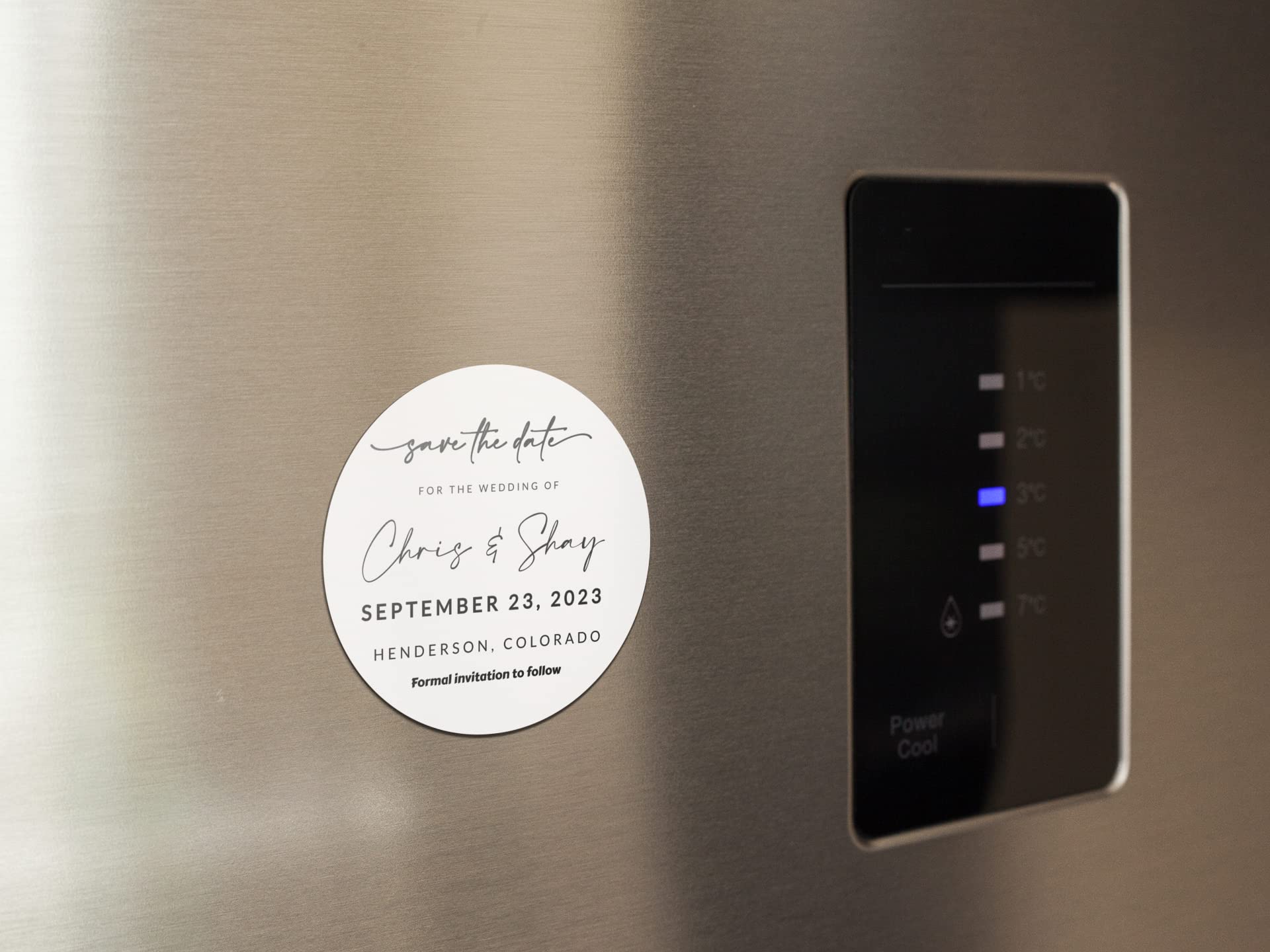 Personalized Save The Date Magnets | Customize Image and Text | 4-Inch by 4-Inch | Easy to Customize | Multiple Quantities | Beautiful Elegant Design (100)
